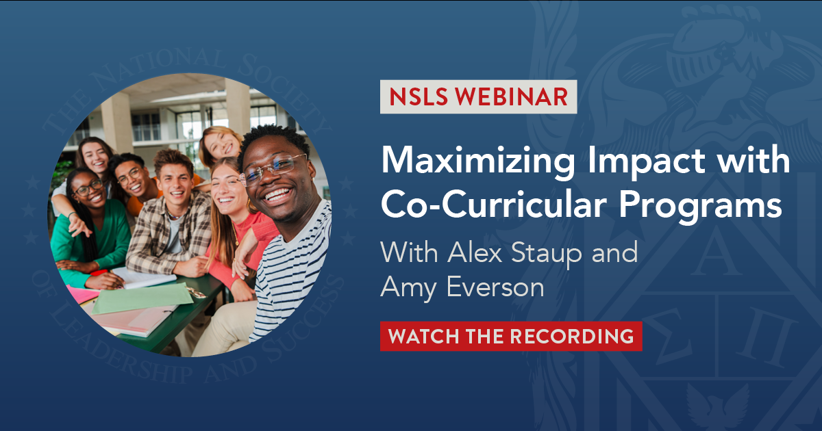 Webinar: Maximizing Impact With Co-Curricular Programs